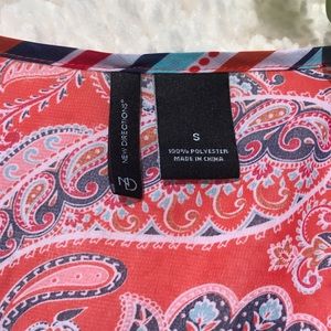 new directions | Tops | New Directions Blouse Paisley Boho 34 Sleeve S ...